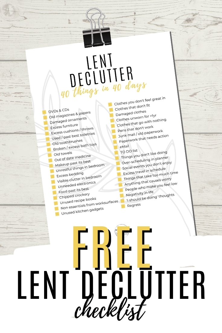 40 Brilliant Things To Declutter In Lent [Free Printable]
