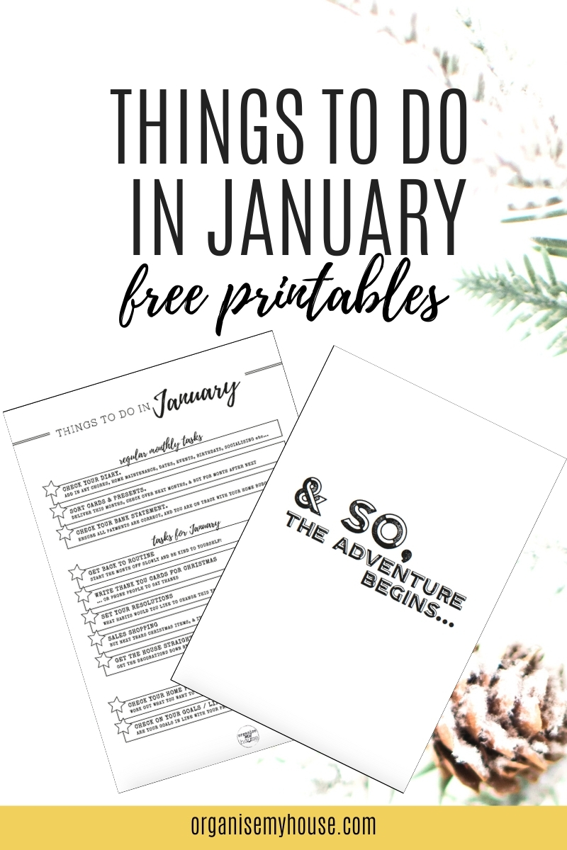 List Of Homemaking Things To Do In January [Free Printable]