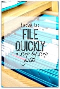 How To File Quickly - A Step By Step Filing Guide