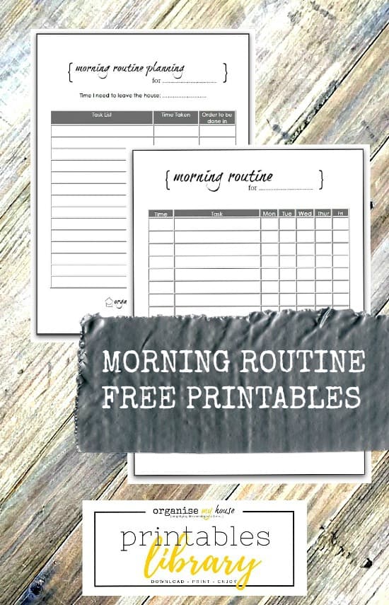 Morning Routine Planner And Checklist Printables - Get Your Morning ...