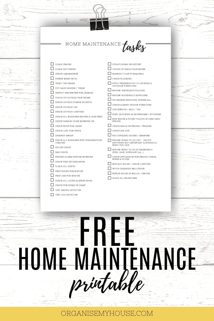 50 Vital Tasks To Put On Your Home Maintenance Checklist