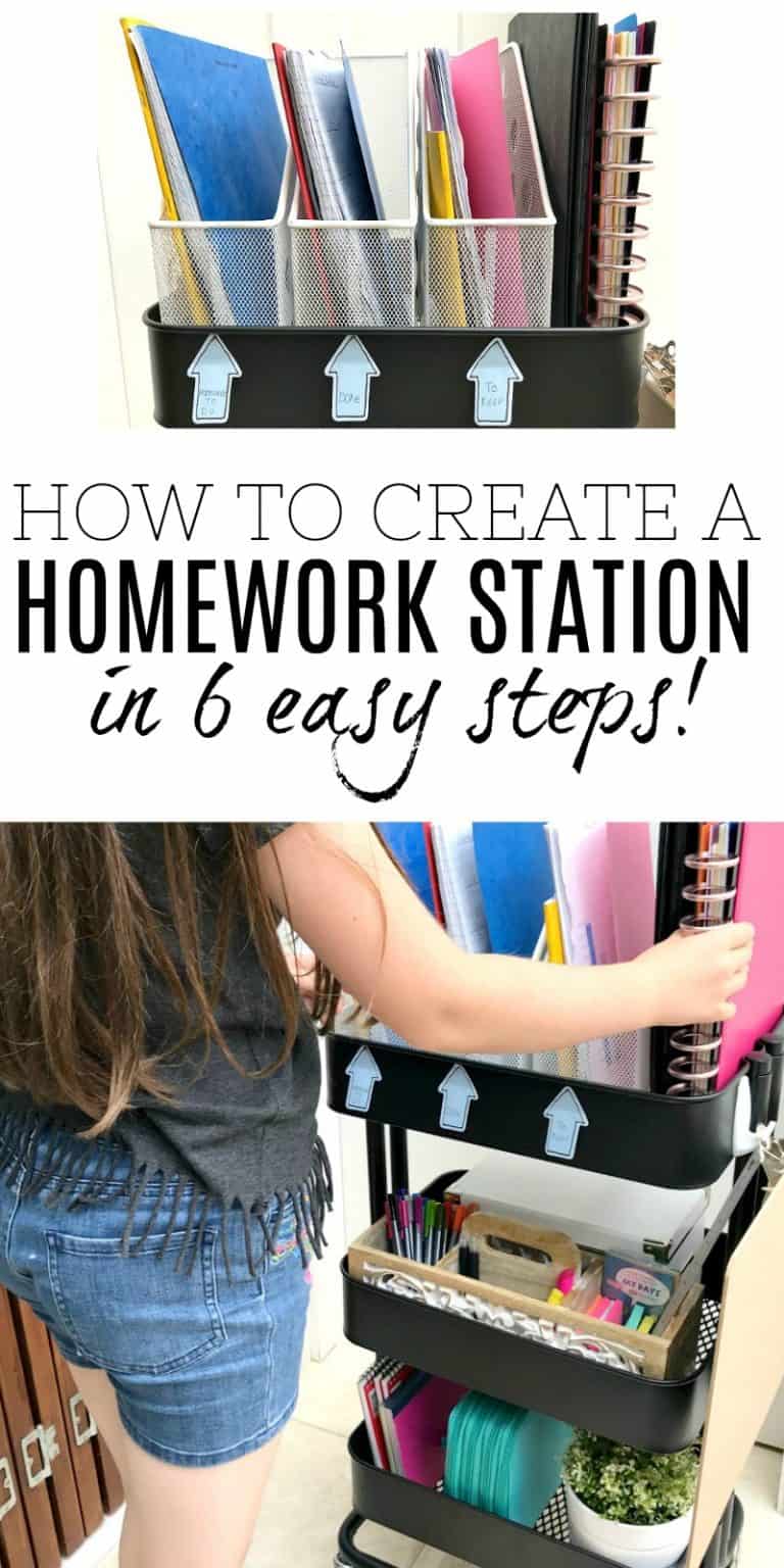 How To Create A DIY School Homework Station - Step By Step
