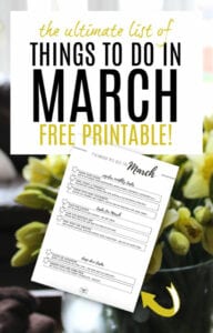 Ultimate List Of Things To Do In March - Sort Home Life Out