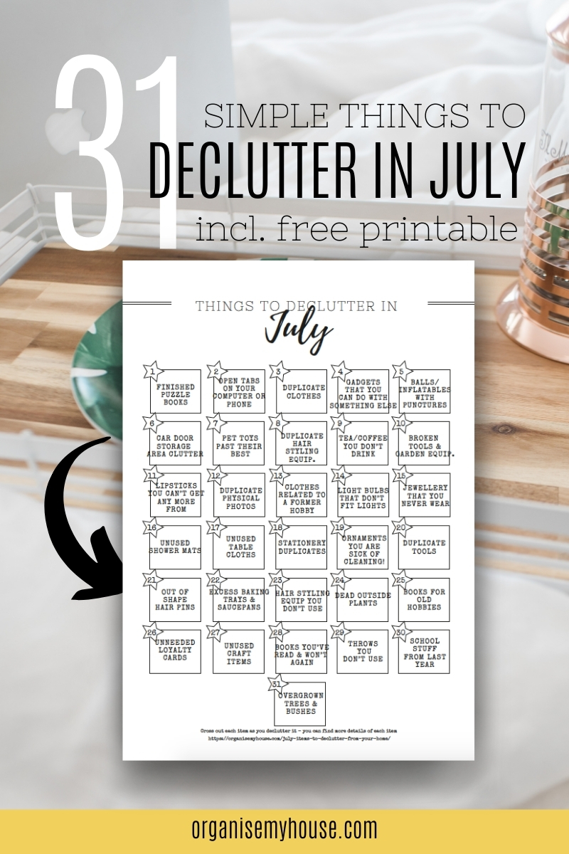 31 Simple Items To Declutter From Your Home In July