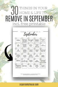 30 Items To Remove In September [Decluttering Checklist]