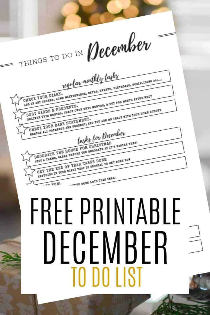 Ultimate List Of Things To Do In December + Free Printable