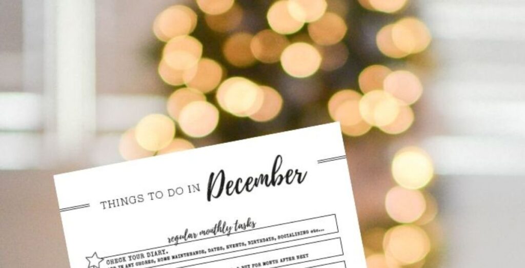 Ultimate List Of Things To Do In December + Free Printable