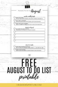 Ultimate List Of Things To Do In August - Free Printable