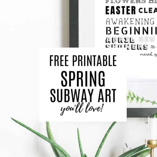 Spring Subway Art - Free Printable For Your Home Or Planner