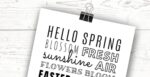 Spring Subway Art - Free Printable For Your Home Or Planner