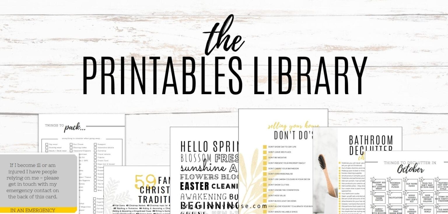 FREE PRINTABLES LIBRARY OVERVIEW