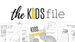 The Kids File - Ultimate Set Of Fun Kids Planner Pages