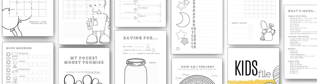 The Kids File - Ultimate Set Of Fun Kids Planner Pages