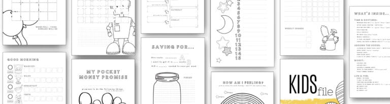 The Kids File - Ultimate Set Of Fun Kids Planner Pages