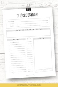 Handy Free Project Planner Printable - Track Every Stage