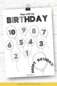 Free Kids Printable Birthday Countdown Calendar They'll Love
