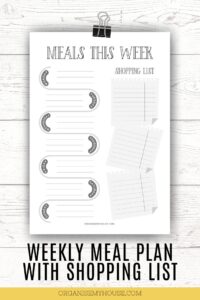 Handy Free Printable Weekly Meal Planner With Grocery List