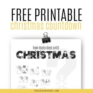 Free (And Fun!) Kids Christmas Countdown Calendar Printable