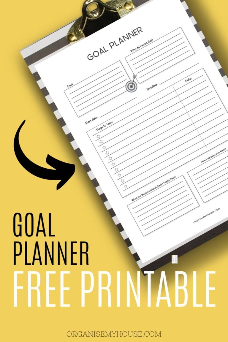 Free Printable Goal Chart (Easily Track Every Step)