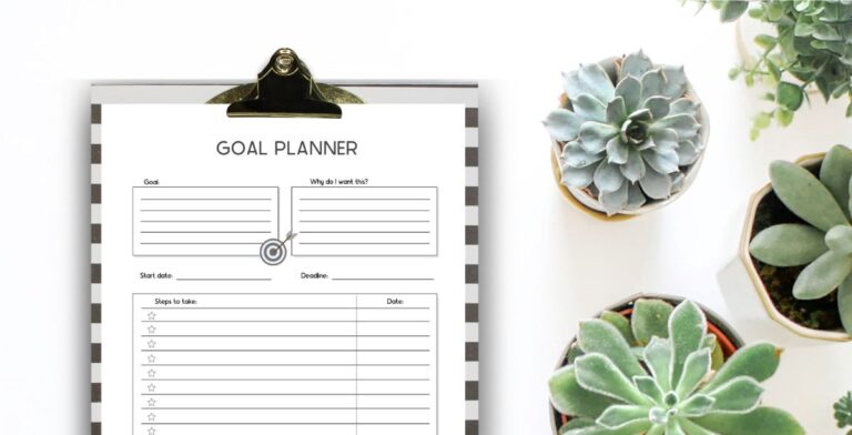 Free Printable Goal Chart (Easily Track Every Step)