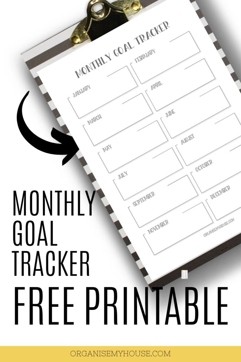 Free Monthly Goal Tracker Printable To Plan Out Your Goals