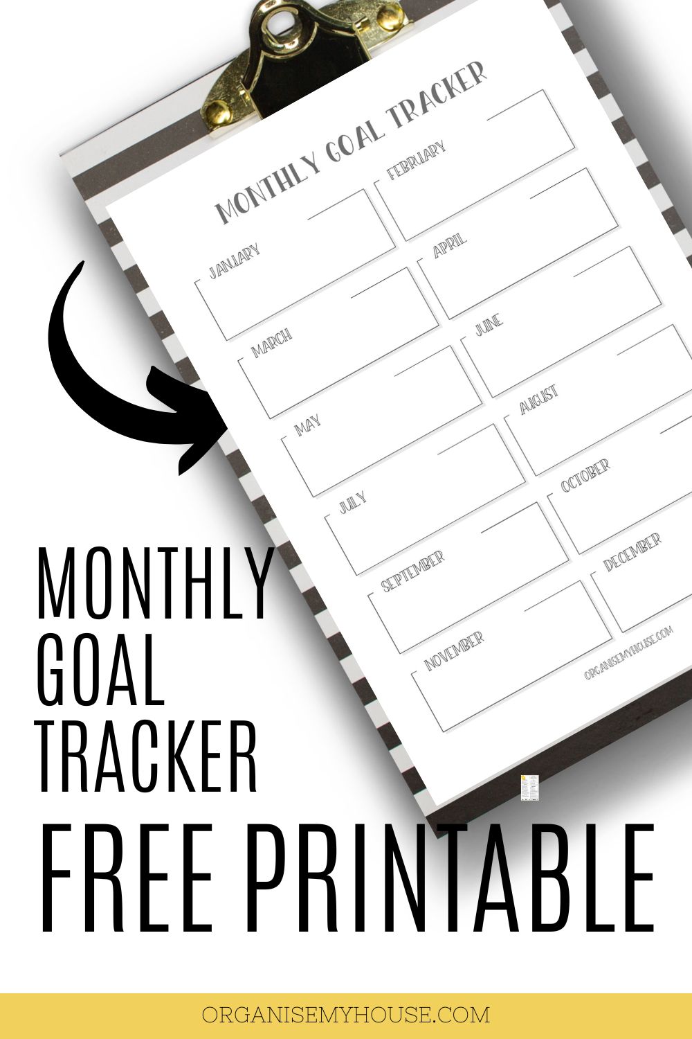 Free Monthly Goal Tracker Printable To Plan Out Your Goals