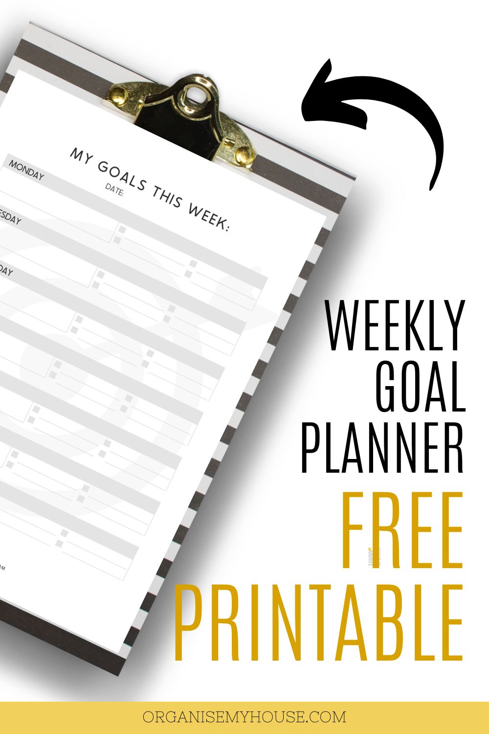 Free Weekly Goals Printable Template (Easily Plan Every Day)
