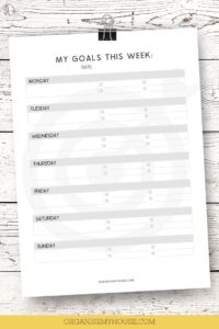 Free Weekly Goals Printable Template (Easily Plan Every Day)
