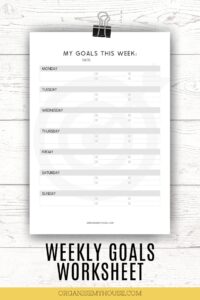 Free Weekly Goals Printable Template (Easily Plan Every Day)