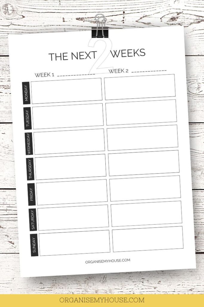 Free Printable 2 Week Calendar Plan A Fortnight With Ease 