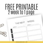 Free Printable 2 Week Calendar - Plan A Fortnight With Ease!