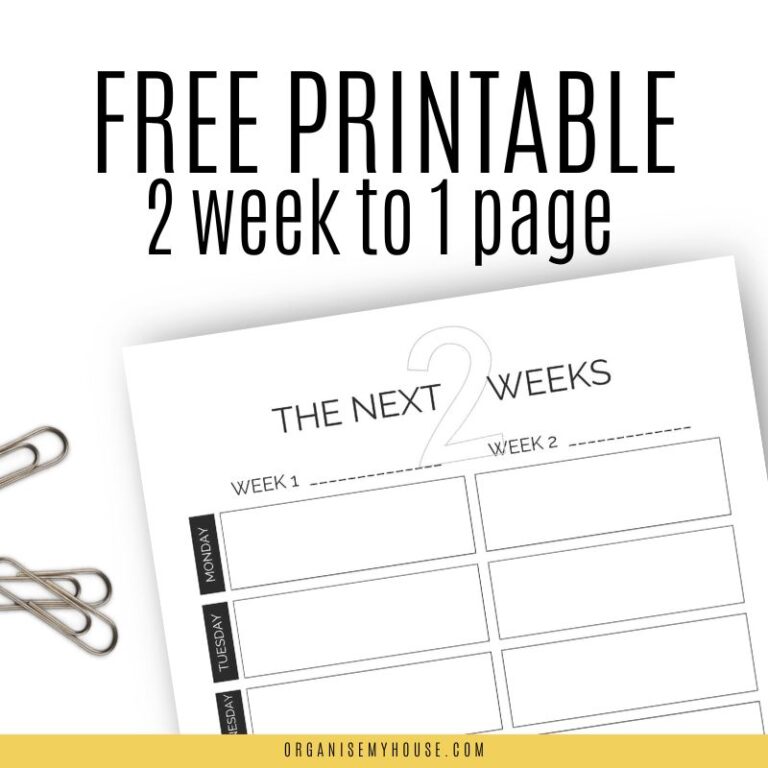 Free Printable 2 Week Calendar Plan A Fortnight With Ease 