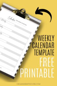 Free Weekly Printable Calendar Template You'll Love To Use