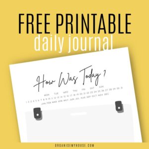 Stylish Black And White Printable Daily Journal You'll Love!