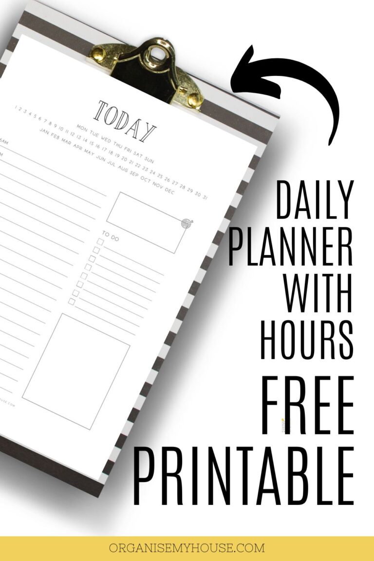 Free Printable Day Planner With Hours To Track Your Schedule