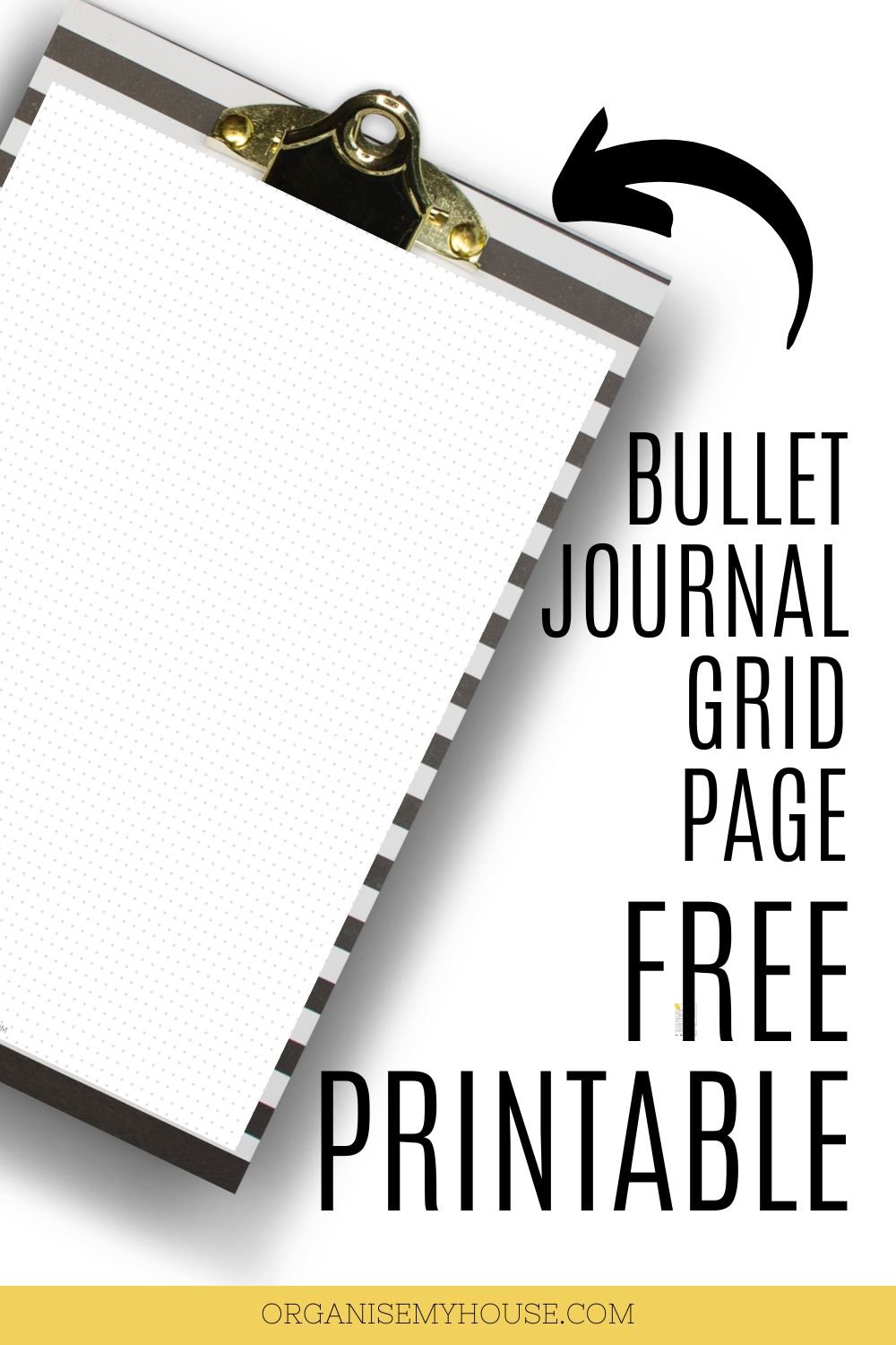 Free Full Page Bullet Journal Paper Printable - Dot Grid