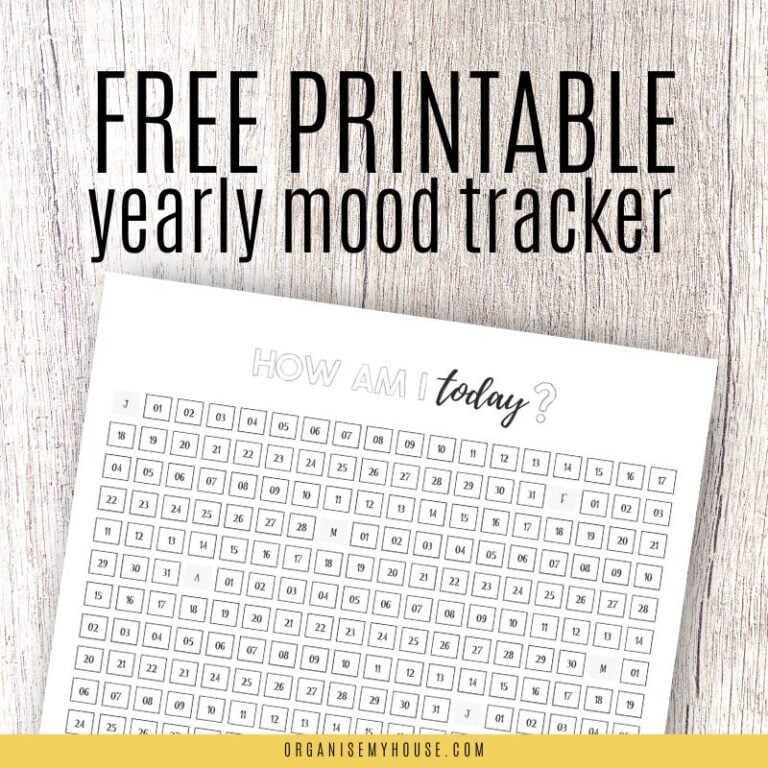 Free Printable Mood Chart - Track Your Feelings This Year!