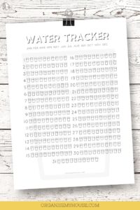 Free Monthly Water Tracker Printable Sheet (A4 And Letter)