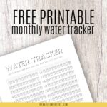 Free Monthly Water Tracker Printable Sheet (A4 And Letter)