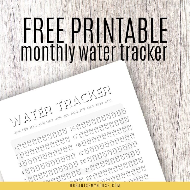 Free Monthly Water Tracker Printable Sheet (A4 And Letter)