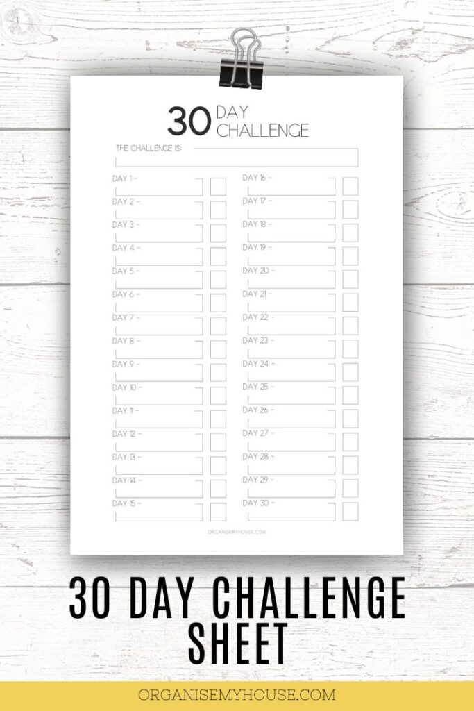 Free Printable 30 Day Challenge Calendar Pdf A4 And Letter 