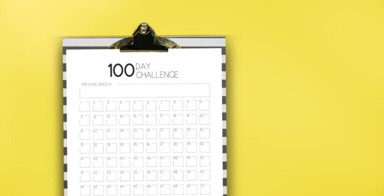 Free Printable 100 Day Challenge Calendar (A4 And Letter)