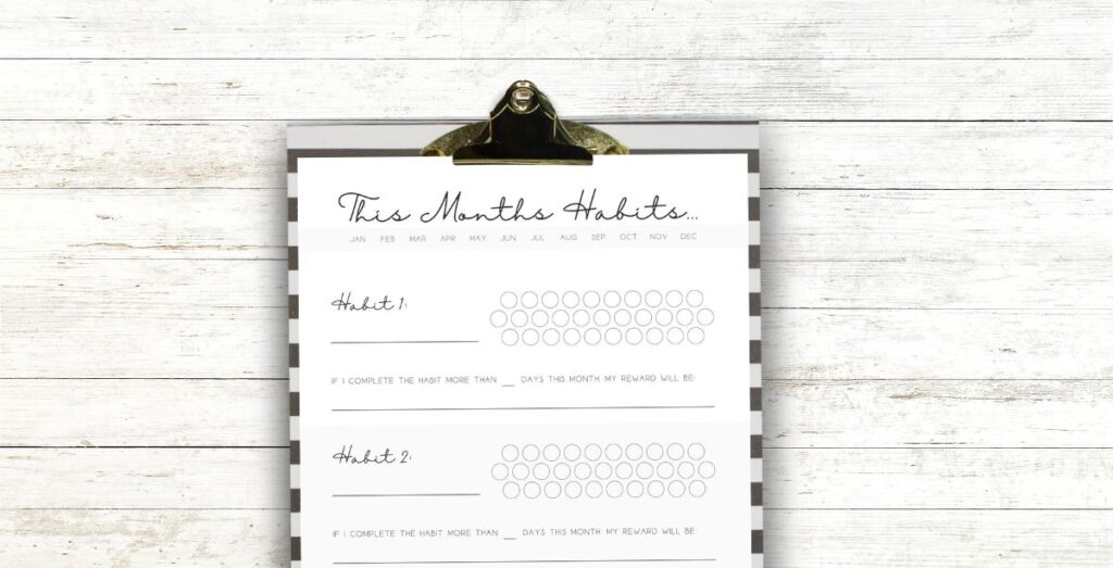 Free Monthly Habit Tracker Printable PDF (A4 And Letter)