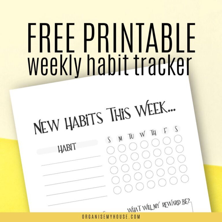 Free Printable Weekly Habit Tracker Template (A4 And Letter)