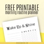 Free Printable Morning Routine Chart (A4 / Letter Sized PDF)